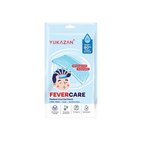 Yukazan Adult Fevercare Cool Gel Patch 2s Yukazan Official Store