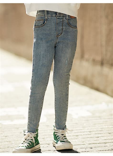 Ripped Jeans For Girls 810 Years Skinny Pants Grey Vicedeal