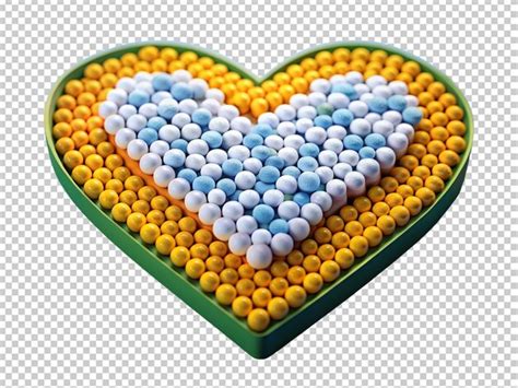 Premium Psd Homeopathic Tablet Arranged In Heart Shape