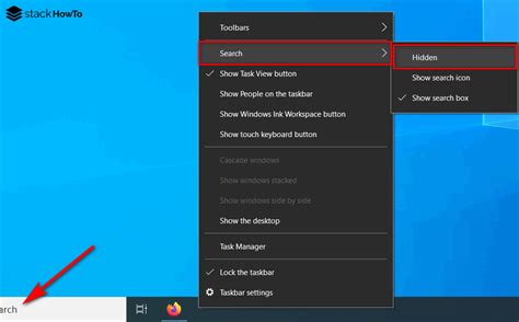 How To Remove Search Bar From Taskbar On Windows StackHowTo