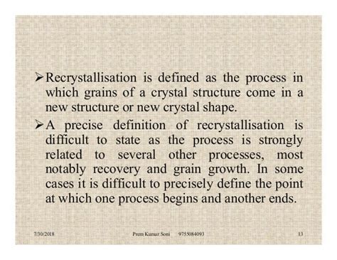 Recovery Recrystallization And Grain Growth