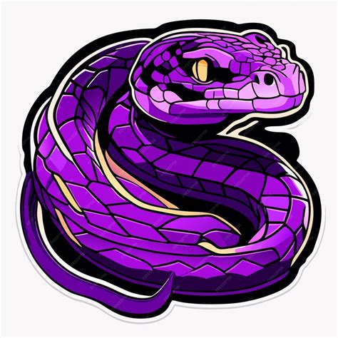 Premium Vector Amethystine Scrub Python Sticker Illustration