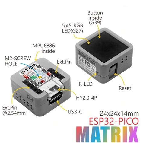 M5stack Atom Matrix Esp32 Development Kit Robozar