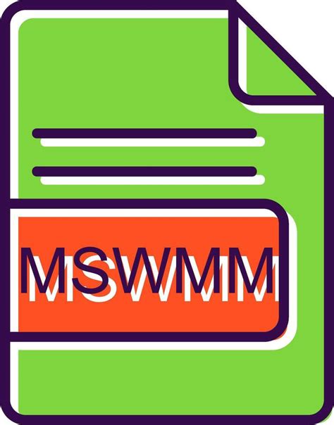 MSWMM File Format Filled Design Icon Vector Art At Vecteezy