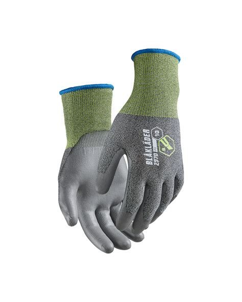 Gants De Travail Enduits De Pu Résistants à La Coupure Niveau B Blåkläder
