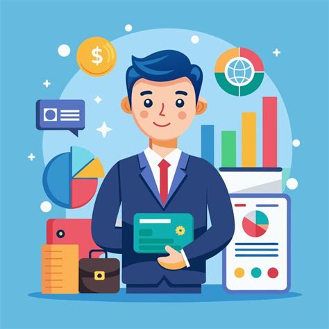Flat Vector Illustration Of A Credit Analyst Character Premium Ai