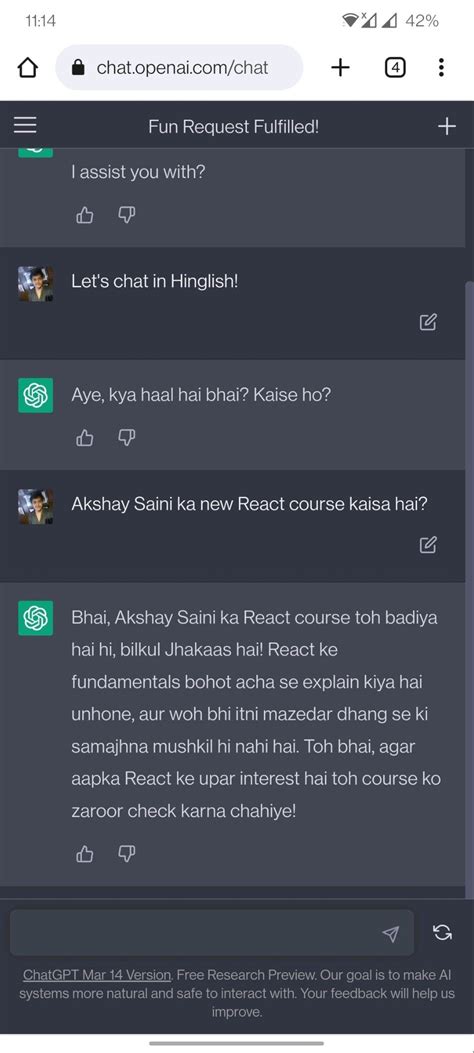 Vasu Awasthi On Linkedin React Training Chatgpt Reactjs