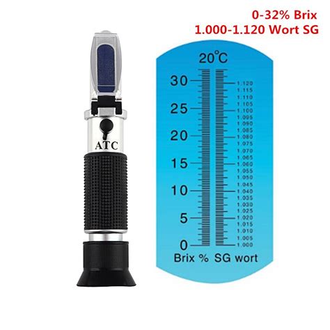 Hand Held Refractometer Singledual Scale Alcohol Grandado