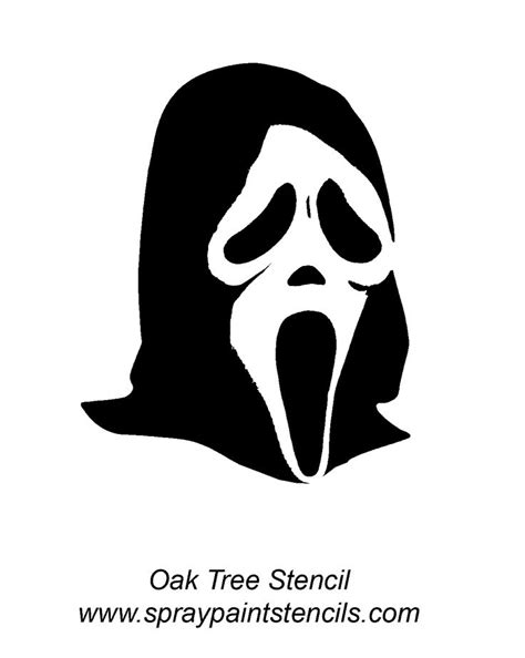 Ghost Face Pumpkin Stencils