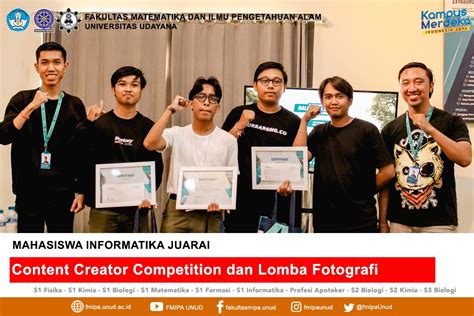Mahasiswa Informatika Fmipa Unud Juarai ‘content Creator Competition