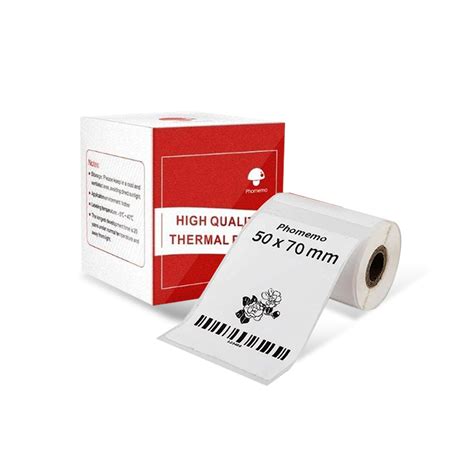 Phomemo Printer Labels 50 X 70mm Square White 1 Roll 110 Labe It Care