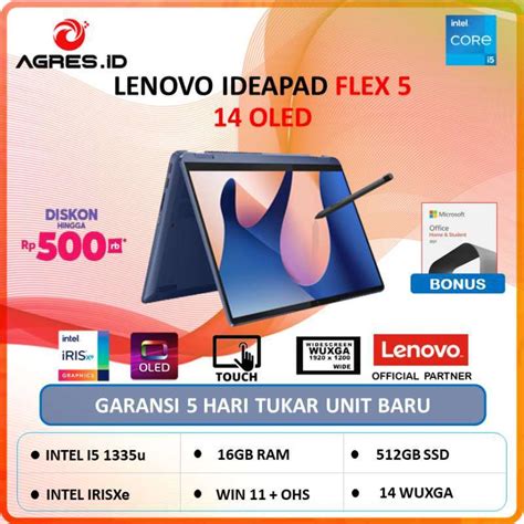 Promo Lenovo Ideapad Flex Oled I U Gb Gb Wuxga Pen In Win Ohs Abyss