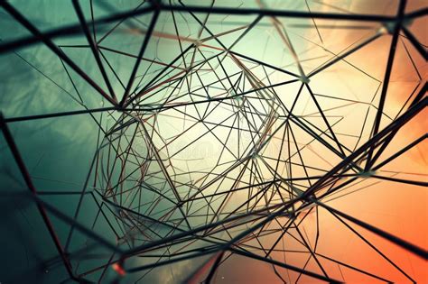 An Abstract Photo Capturing The Intricate Lines And Angles Of A Modern Structure Web Of