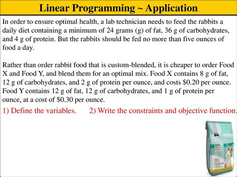 3.4b: Linear Programming ~ Application - ppt download