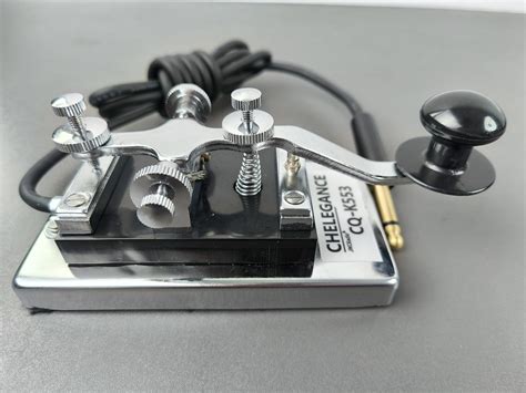 Cq K553 Straight Keys Chrome Hardware Cw Short Wave Morse Code Keyer 6