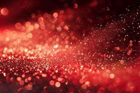 Rich Red Sparkles And Dust With A Magical Glow Premium Ai Generated Image