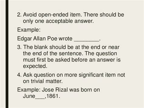 completion type of test