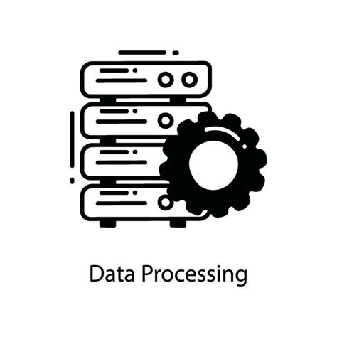 Data Processing Doodle Icon Design Illustration Networking Symbol On White Background Eps 10