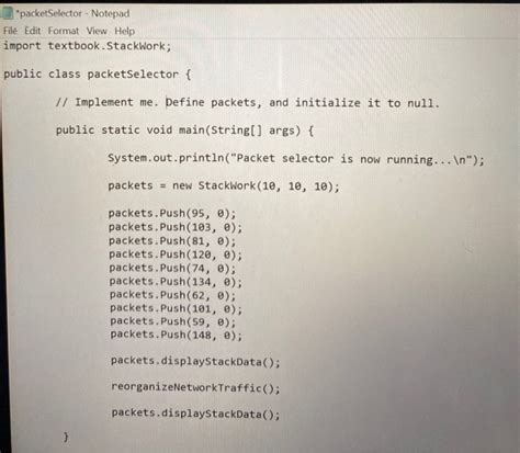 Solved Please Implement All The Methods Below For Push And
