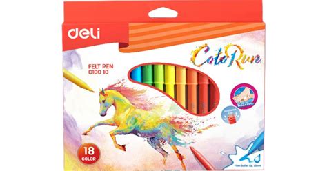 ფლომასტერი Deli 18 ფერი · საკანცელარიო