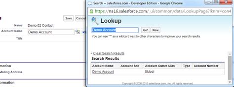 sfdc 3 16 salesforce search layout lookup dialogs