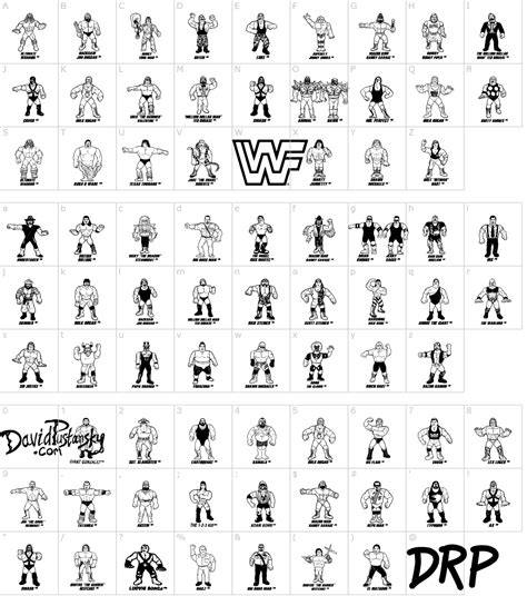 Retro Hasbro Wwf Figures Font Download