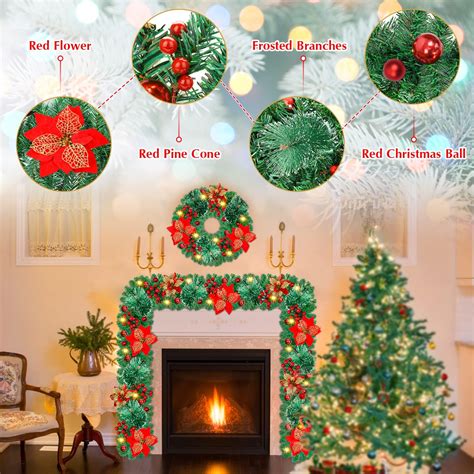 Christmas Garland9ft Christmas Wreath For Christmas Decorations