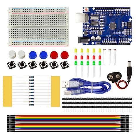 Starter Kit Uno R3 Breadboard Jumper For Arduino Micro Controller