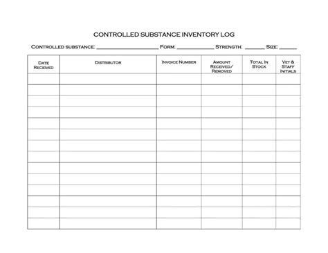 Controlled Drug Log Template ≡ Fill Out Printable Pdf Forms Online