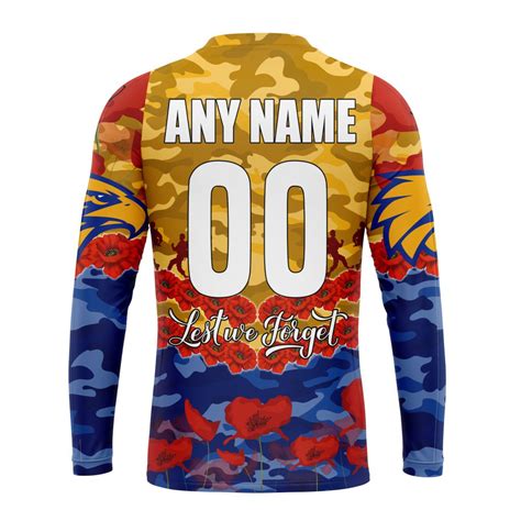 Afl West Coast Eagles Special Anzac Day Design Lest We Forget St2402