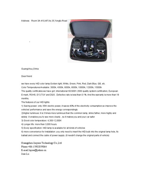 High Quality Hid Lamps With Iso Certification Pdf