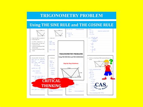 Grades 10 To 12 Trigonometry Problem The Sine Rule The Cosine Rule Teaching Resources