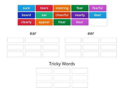 Unit Word Sort Group Sort