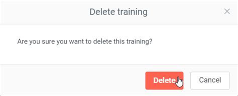 Deleting A Training