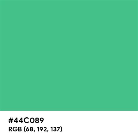 Malachite Green Color Hex Code Is 44c089
