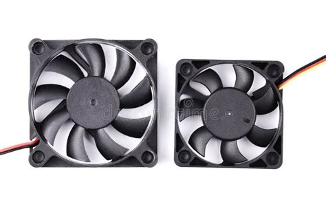Computer Cooler In Black Color Isolated On White Background Processor