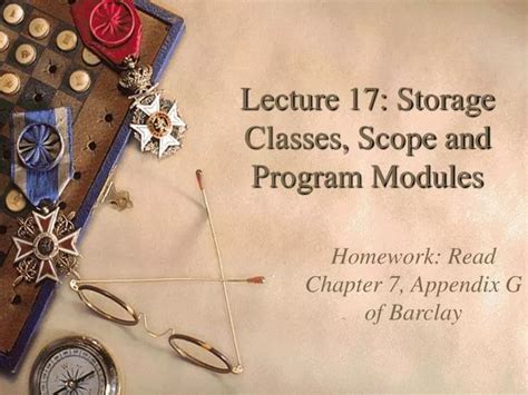 Ppt Lecture 17 Storage Classes Scope And Program Modules Powerpoint