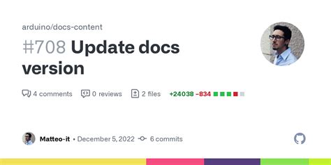 Update Docs Version By Matteo It · Pull Request 708 · Arduinodocs