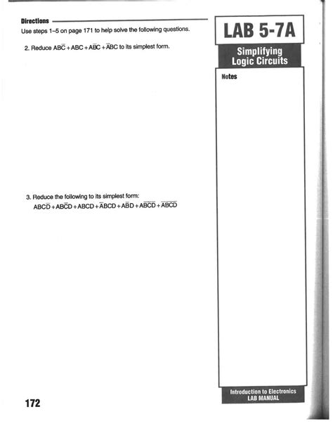 solved simplifying logic circuits objective directlons the