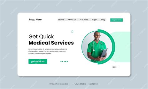 Premium Vector Medical Healthcare Landing Page Design Template