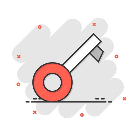 Premium Vector Key Icon In Comic Style Password Cartoon Vector Illustration On White Isolated