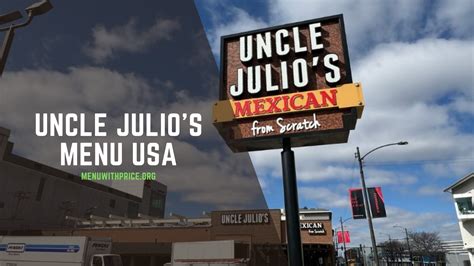 Uncle Julios Menu With Prices 2025 Usa Updated Menu With Prices