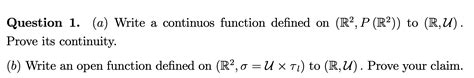 Solved Question 1 A Write A Continuos Function Defined On