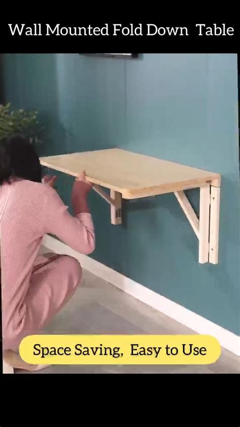 Wall Mounted Fold Down Table Video Video Fold Down Table Space Saving Table Diy Wood