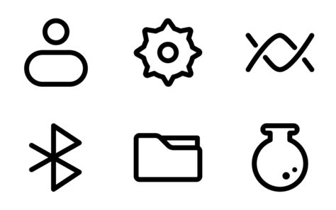 UI Media Icon Pack Basic Outline 25 SVG Icons