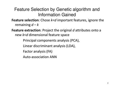 Fewer Attributes Are Better If They Are Optimal Ppt Download