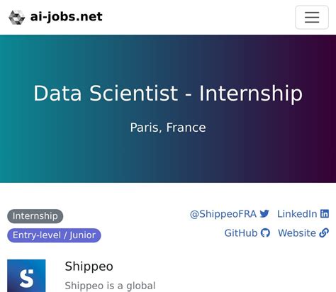 Hiring Internship Data Scientist Internship In Paris France Raimljobs