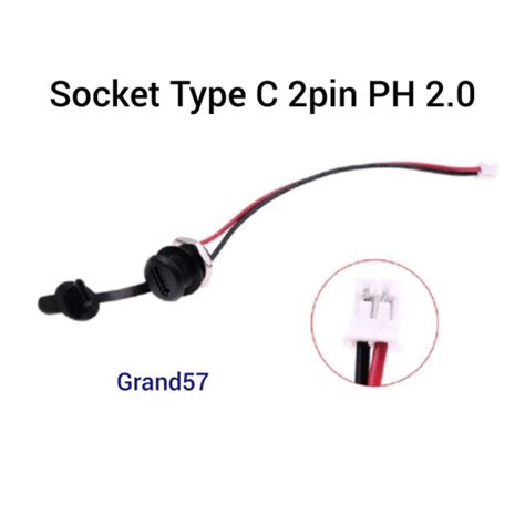 jual konektor socket usb type c tipe c female soket 2 pin ph 2 0