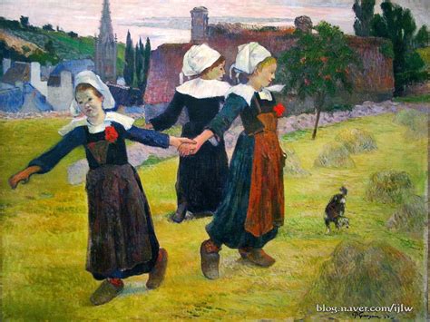 폴 고갱 춤추는 브르타뉴 소녀들 그림 유화 브르타뉴