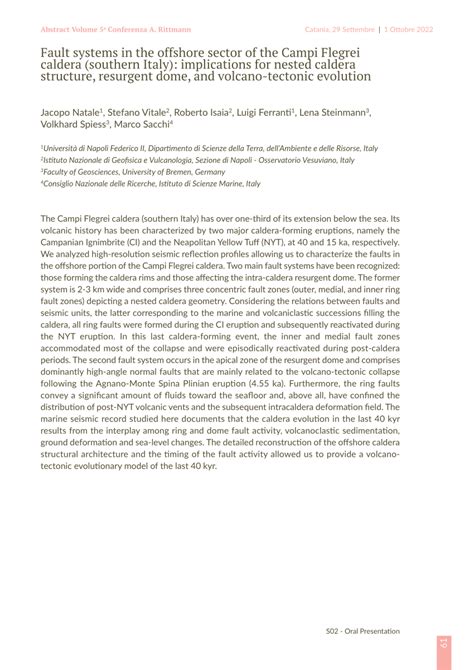pdf fault systems in the offshore sector of the campi flegrei caldera